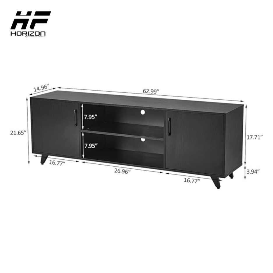 Durable Classic TV Cabinet w/ 2 Concealed Doors