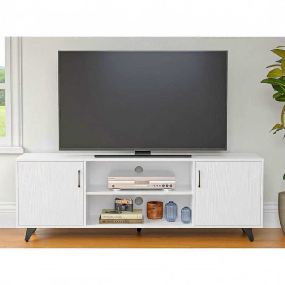 Durable Classic TV Cabinet w/ 2 Concealed Doors