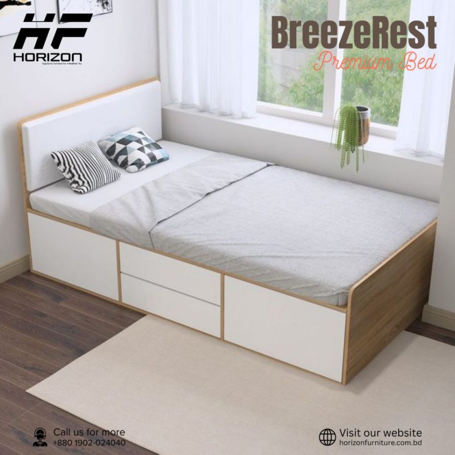 Modern double bed with 4 drawers; your best sleeping partner
